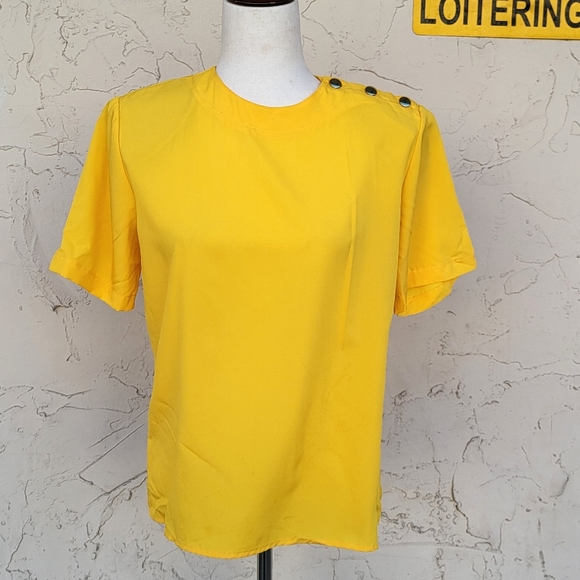 Vintage | Tops | Vintage Lemon Yellow Top | Poshmark